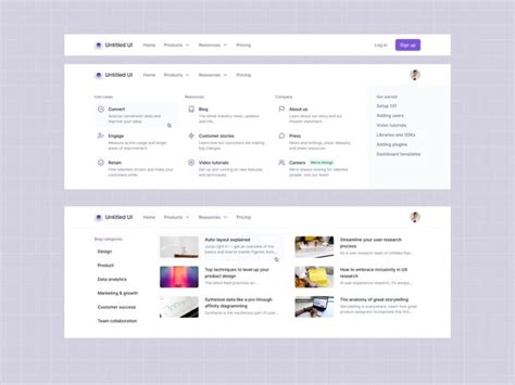 Header Navigations Untitled UI Navigation Design Website Inspiration Website Header Design