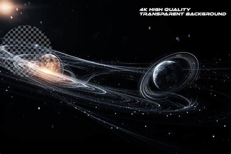 Premium Psd When Two Celestial Bodies Exert Gravitational Influence