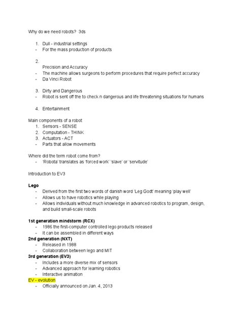 Ict Notes Pdf Robot Robotics