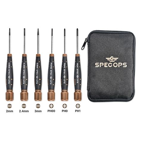 Spec Ops Tools 6 Piece Precision Screwdriver Set 6 Piece Magnetic Variety Pack Screwdriver Set