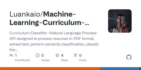 GitHub Luankaio Machine Learning Curriculum Classifier API Curriculum Classifier Natural