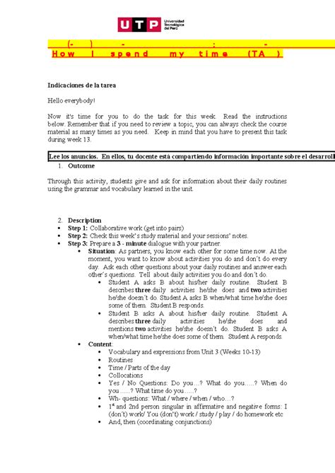 🔴 ac s13 week 13 task assignment how i spend my time ta3