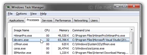 devenv exe windows process what is it