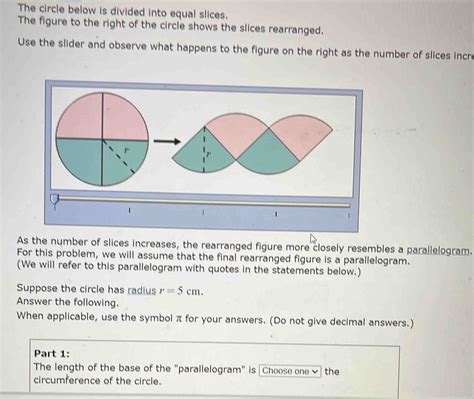 The Circle Below Is Divided Into Equal Slices The Figure To The Right