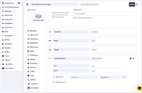 Create Two Column Sections Using Components Knowledge Base ButterCMS