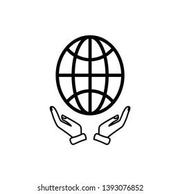 Internet Globe Icon Trendy Flat Design Stock Vector (Royalty Free) 1393076852 | Shutterstock