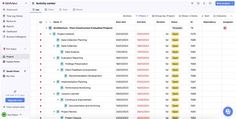 architectural project templates in excel [2024]