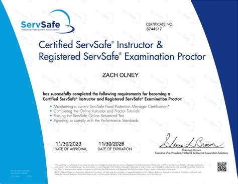 I Now Carry A Dual Role Certification For Servsafe Training I Will Now