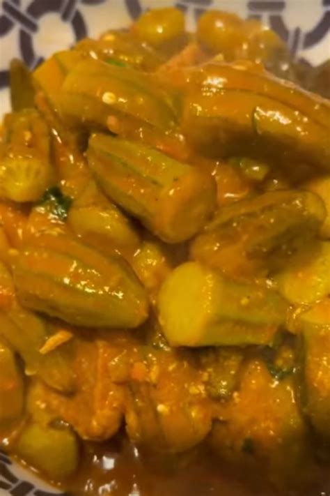 Vegetarian Okra Stew Bamya Kitch