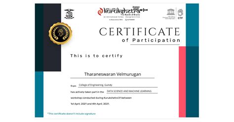 Tharaneswaran Velmurugan Data Science And Machine Learning Workshop Ceg Tech Forum Via