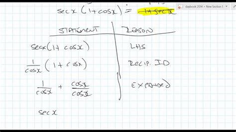 Trig Proofs 1 Youtube