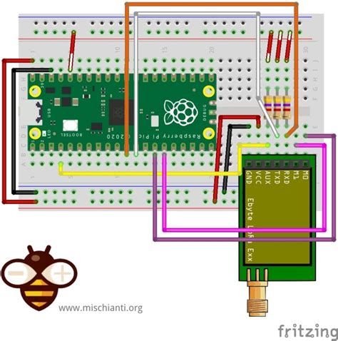 Raspberry Pi Pico EByte LoRa Exx Fully Connected Renzo Mischianti