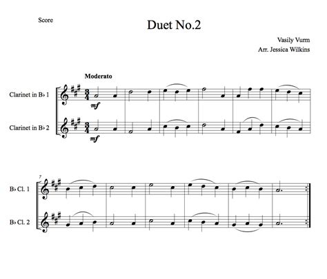 Easy Duets For Clarinet At Kevin Tejeda Blog