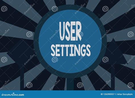 Text Sign Showing User Settings Conceptual Photo Configuration Of