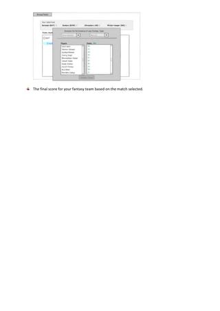 Fantasy Cricket Game Using Python Intershala Project PDF Programming Languages Computing