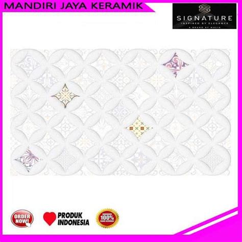 Jual Keramik Dinding Mulia Signature Daisy Series 25x40 Kw1 Bianco
