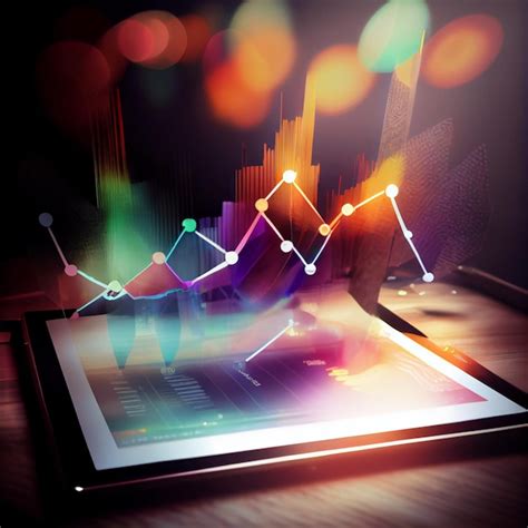 Premium Photo Abstract Creative Financial Graph Financial