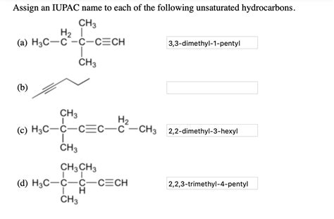 Solved Assign An IUPAC Name To Each Of The Following Chegg Com