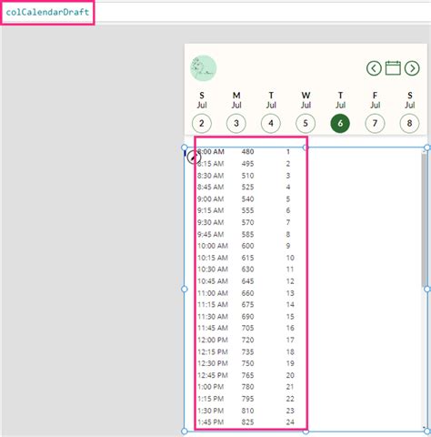 Building A Time Based Calendar In Power Apps Platforms Of Power