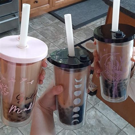 Boba Cup Personalized Reusable 20oz Fully Custom Vinyl Design Or