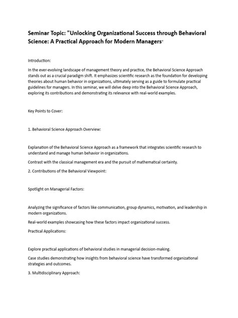 Seminar Topic Pdf Science Behavioural Sciences