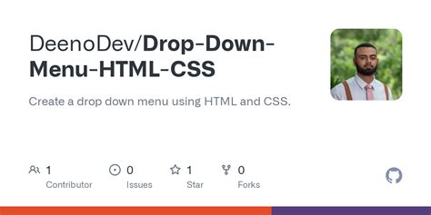 GitHub DeenoDev Drop Down Menu HTML CSS Create A Drop Down Menu Using HTML And CSS