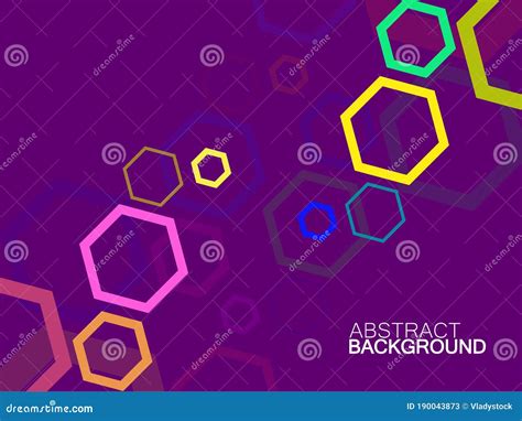 Abstract Hexagon Background Molecular Structure Geometric Shape With Hexagons Stock Vector