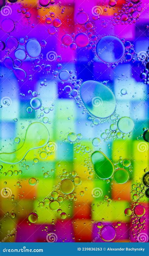Abstract Colorful Background Blurred Colored Drawing Bubbles On A Cheerful Background Stock