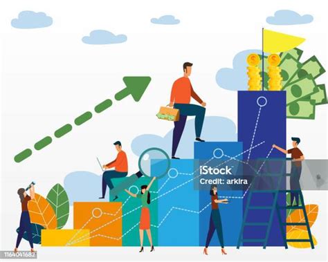 회사는 열 그래프의 공동 건설 성공에 경력의 상승 비즈니스 분석에 종사하고있다 비즈니스 팀워크와 창의적인 성장 그래프를 통해