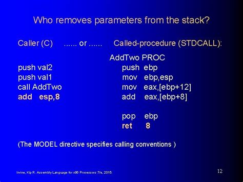 Stack Frames And Advanced Procedures Stack Frames Stack