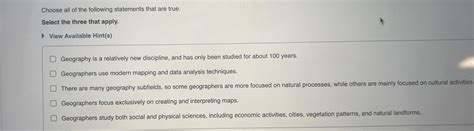 Solved Choose All Of The Following Statements That Are