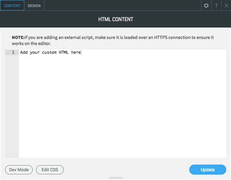 html widget engage