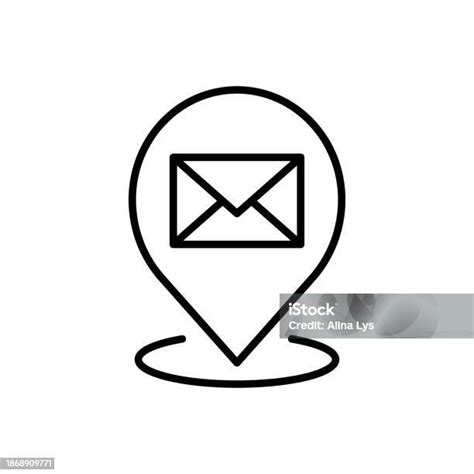 지도 포인터 아이콘 벡터 그림입니다 고립된 배경에 우체국 핀입니다 위치 핀이 있는 봉투 아이콘입니다 검색에 대한 스톡 벡터 아트 및 기타 이미지 Istock