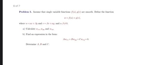 Solved 6 Of 7 Problem 5 Assume That Single Variable