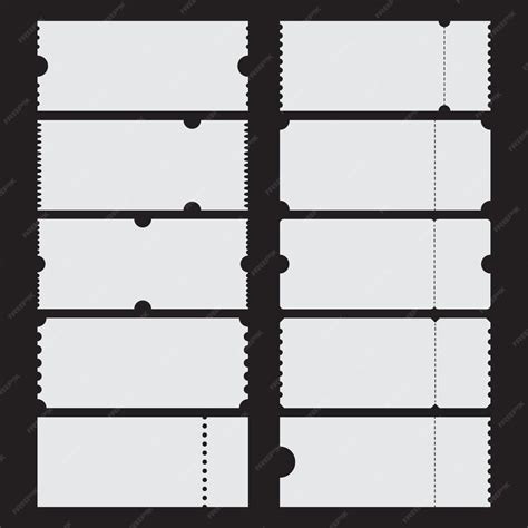 Premium Vector Blank Ticket Template Vector Illustration
