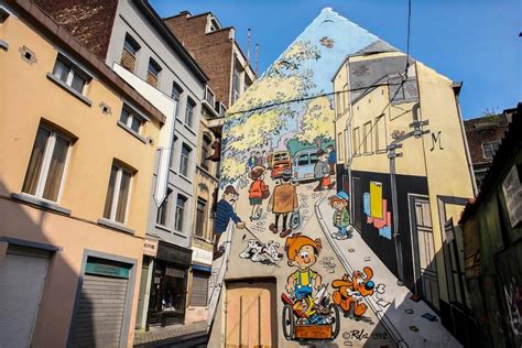 Map With Comic Book Walls In Brussels Comic Book Wall Photos