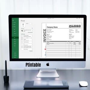 Invoice Template Excel And Google Sheets Easy Invoice Etsy