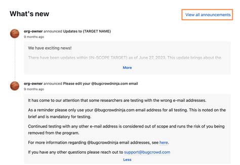 announcements bugcrowd docs