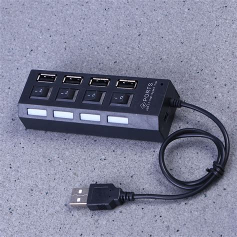 Hemoton Portable Usb Hub 4 Ports Usb 2 0 High Data Expansion Hub Usb Splitter For Xp Vista 7 8