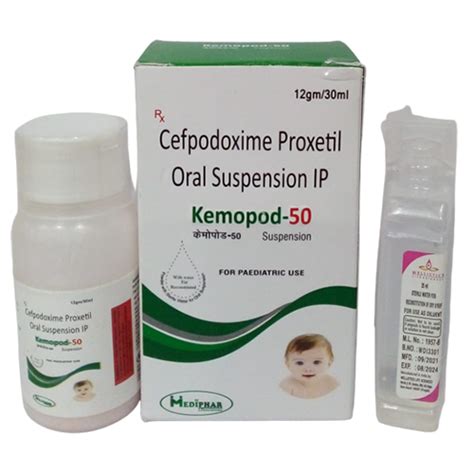 Kemopod 50 Cefpodoxime Proxetil And Oral Suspension Ip Mediphar Lifesciences Private Limited