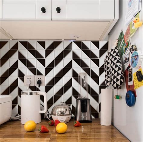 4 Inch Tile Playful Geometric Series ANT TILE Triangle Tiles Mosiacs Floors Kitchen