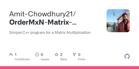 GitHub Amit Chowdhury OrderMxN Matrix Multiplication Simple C Program For A Matrix