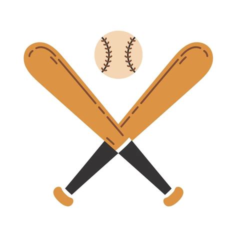 Baseball Bats Crossed