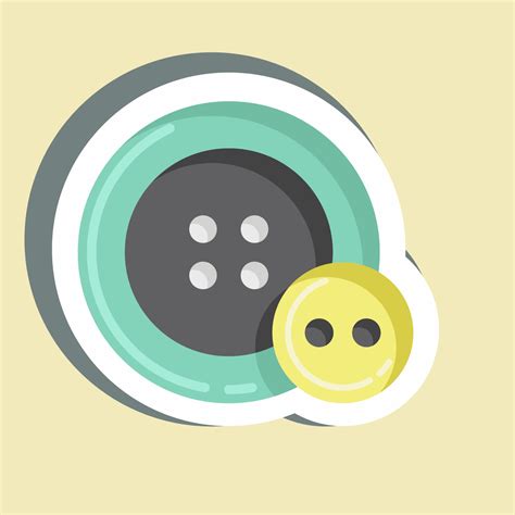 Sticker Buttons Suitable For Education Symbol Simple Design Editable