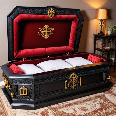 Vampire Gothic Coffin Bed