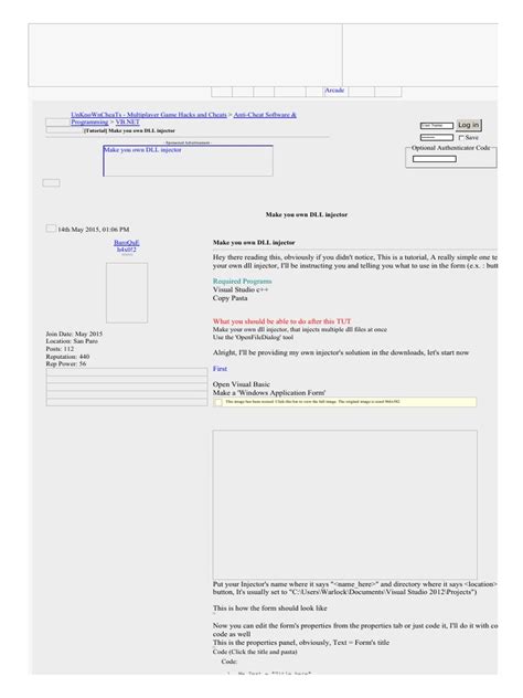 Tutorial Make You Own Dll Injector Pdf Areas Of Computer Science