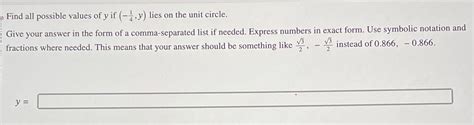 solved find all possible values of y ﻿if 14 y ﻿lies on