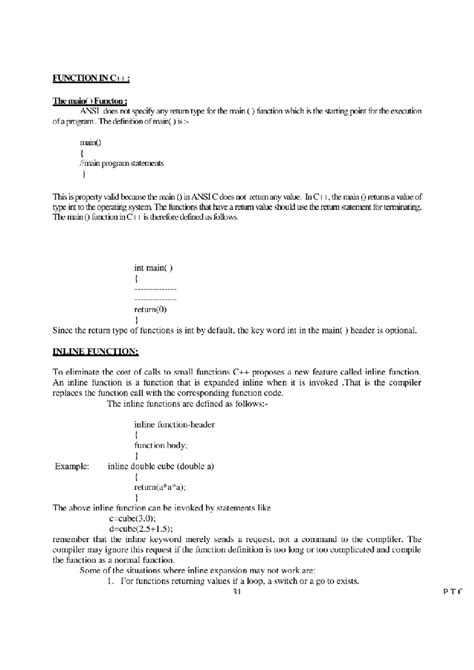 Function In C Programming Language Object Oriented Programming In