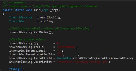 Inside Microsoft Dynamics AX Inventory Blocking Through X Code In AX7 D365