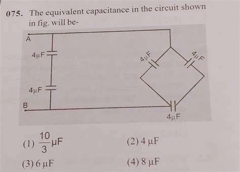 Calculate The Equivalent Capacitance Between Points A And B For The Circu